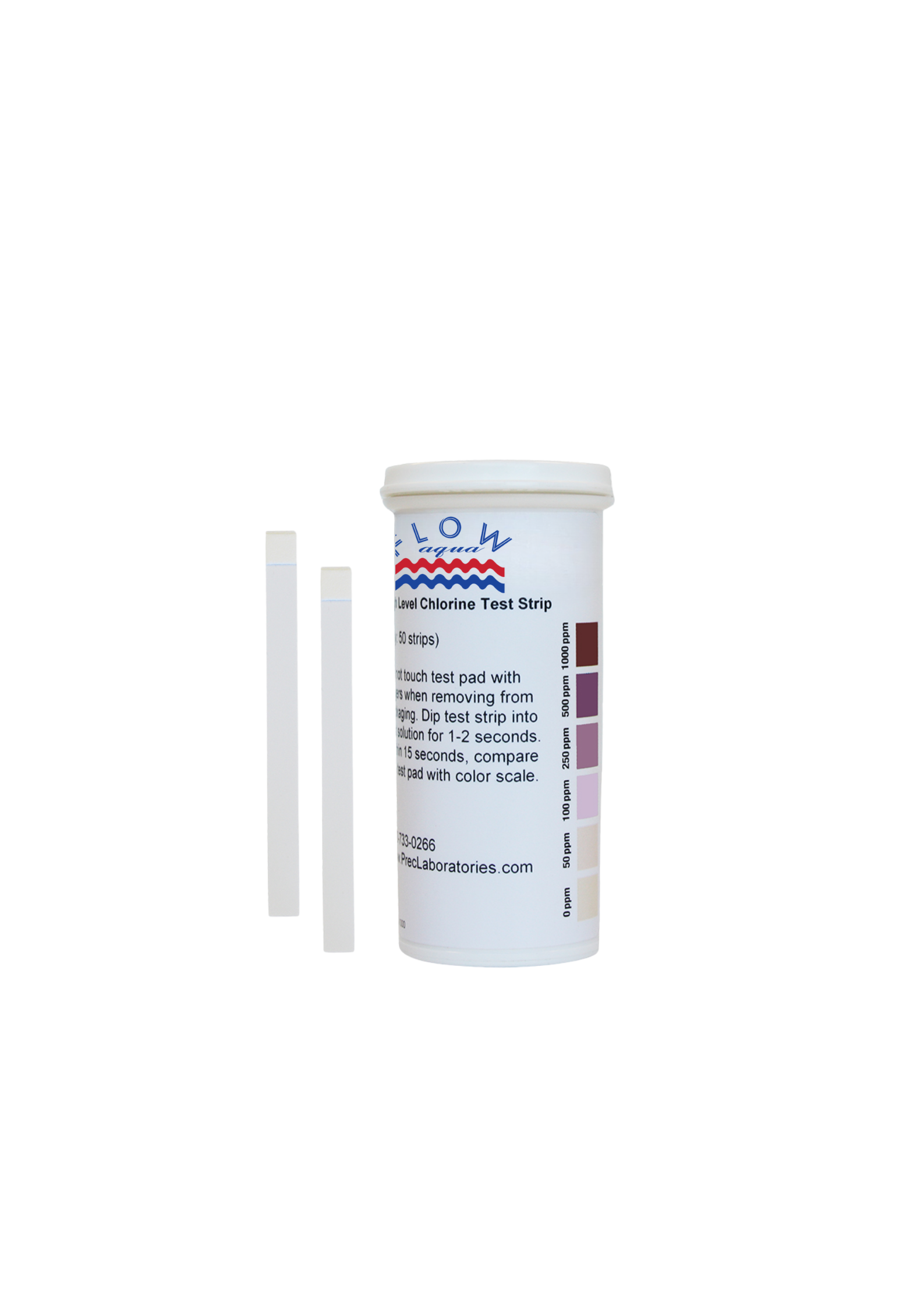 High-Level Chlorine Test Strip 0–1000 ppm | 50 Strips — FLOW EST ...